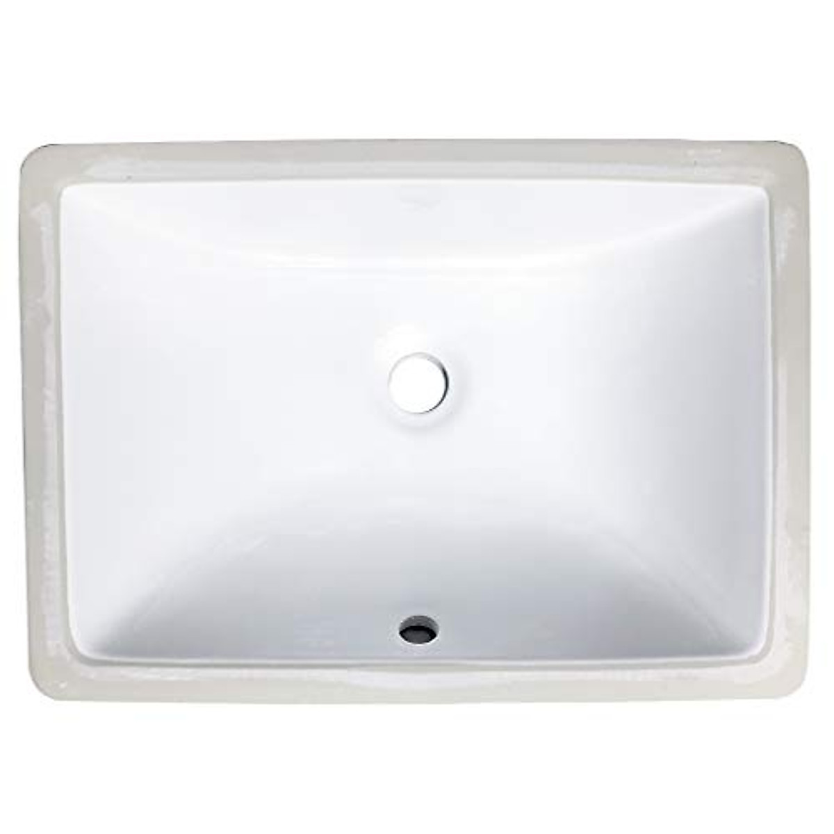 Zeek Undermount Bathroom Sink 16x11 Small Rectangle Narrow Vanity Sink - White - Fits 18 Inch Vanity - With Overflow - 16 Inch by 11 Inch Opening - Vitreous china ceramic (ZP-1611, 1)
