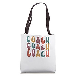 Coach Groovy Retro Colorful Design Coaching Tote Bag