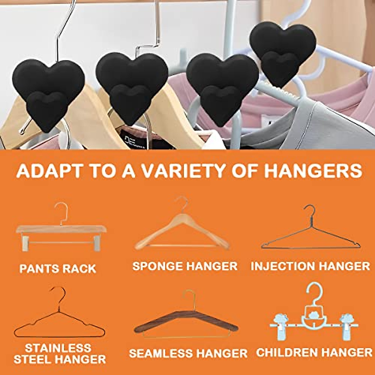 Hangers Space Saving, 24PCS Hanger extender hooks, Hanger Connector Hooks, Clothes Hanger, Connector Hooks, Premium Smart Hanger Extender Hooks, Space-Saving Hanger Connector Set That can Link Hangers