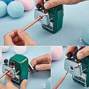 Pencil Sharpener, School Office Desktop Hand Crank Manual Sharpener for Children,Pencil Sharpener for Kids Home Desks (Red)