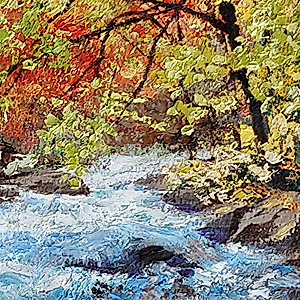 SOLD Smoky Mountain Autumn, Landscape by Internationally Renowned Painter Yary Dluhos
