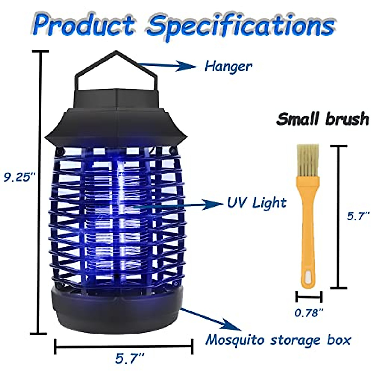 Michael Doss Bug Zapper Indoor & Outdoor, Mosquito Electric,Indoor Plug in,Effective Killer Trap Lamp,Fly for Home,Garden,Backyard, Black1, (M1)