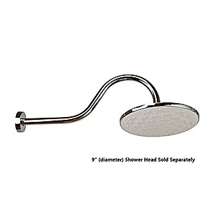 Purelux 17 Inches Shower Arm Made of Stainless Steel Water Outlet PJ1701, Long Reach Shower Head Extension Chrome Finish