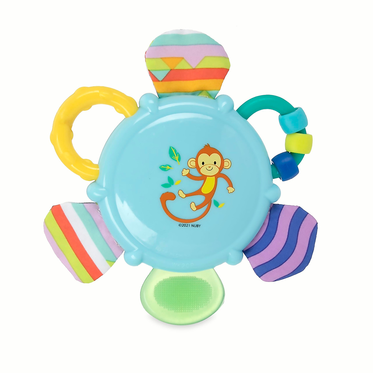 Nuby Look-at-Me Mirror Teether Toy, Grey Cloud