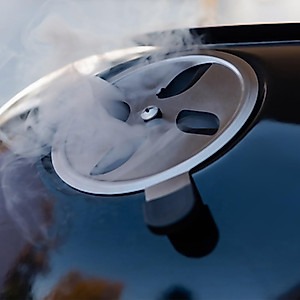 Nexgrill 22" Charcoal Grill with Table Cart and Side Table, 358 SQ In Grate, Adjustable Air Vents, Integrated Temperature Gauge, Mobile Cart Barbecue Grill for Camping, Picnics, and More - 810-0026HC