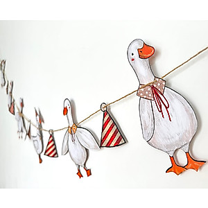Goose Party Decorations,Duck Banner,Farm Animal Themed Party Decorations,Goose Party,DIY Party Essentials - Set of 25