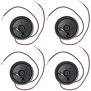 EX ELECTRONIX EXPRESS 4 Pack 2 Inch 0.5 Watt Round Speaker with Wire Leads, 8 ohm