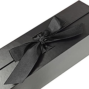 10.5" Large Gift Box with Magnetic Lid and Ribbon for Christmas,Valentine's day,Birthdays, Bridal Gifts,Weddings,DIY and so on(Large, Black)