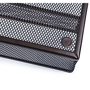titivate Kitchen Cutlery Tray, Silverware Tray for Drawer with 5 Compartments Storage, Utensil Drawer Organizer Mesh Flatware Silverware Holder for Forks/Knives/Spoons (Silver)