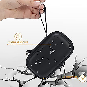 Elonbo Asthma Inhaler Carrying Case, Ventolin Inhaler Travel Organize Holder Bag, Mesh Pocket Fits Asthma Mediction, Black (CASE ONLY! Inhaler Medicine Not Included)