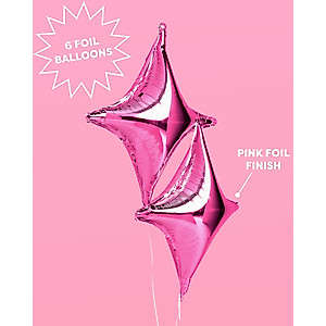 xo, Fetti Pink Sparkle Foil Birthday Balloon - 6 pc | Bday Party Decorations, Bachelorette, Graduation, Bachelorette, Wedding, Photo Booth