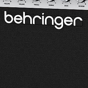 Behringer HA-20R 20 Watt Guitar Amplifier with 2 Independent Channels, VTC Tube Modeling, Reverb and Original Bugera 8" Speaker