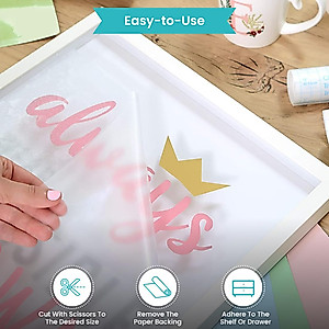 Con-Tact Brand Creative Clear Covering, Versatile and Self-Adhesive Shelf Liner, Ideal Privacy Film, Protective Clear Vinyl, 18'' x 16', Matte