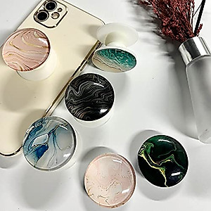 WUYULB Clear Crystal Glitter Collapsible Expandiing Moblile Phone Grip Stand Holder for Smartphones and Tablets Cell Phone Accessory (Blue Ocean Beach)