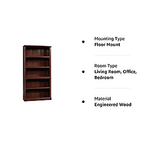 Sauder Select Collection 5-Shelf Bookcase, Select Cherry finish