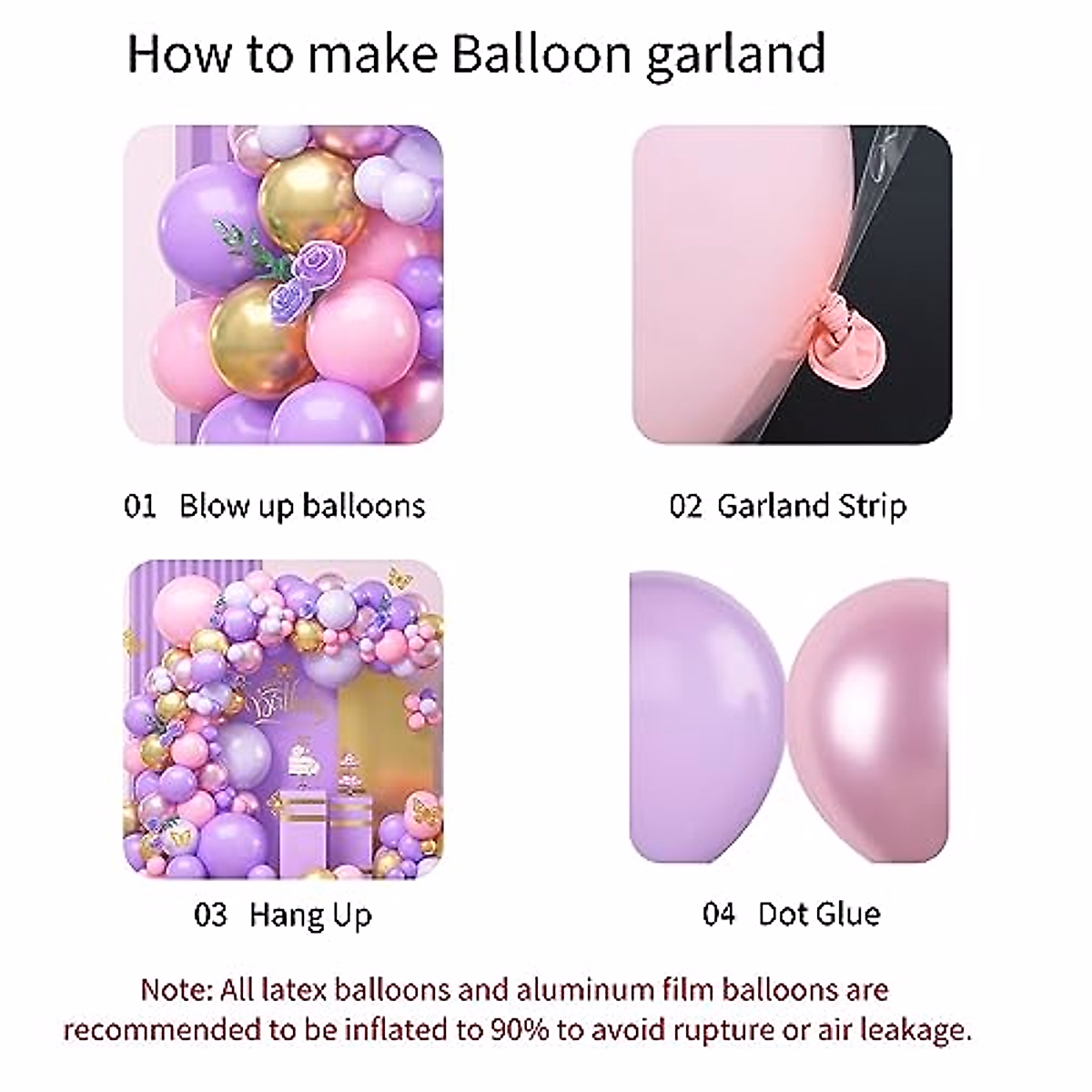 Purple and Pink Balloon Arch Kit, Pink Purple Gold Balloons Garland Kit with Butterfly Sticker for Purple Theme Birthday Party Bridal Wedding Decorations Baby Shower for Girl Women