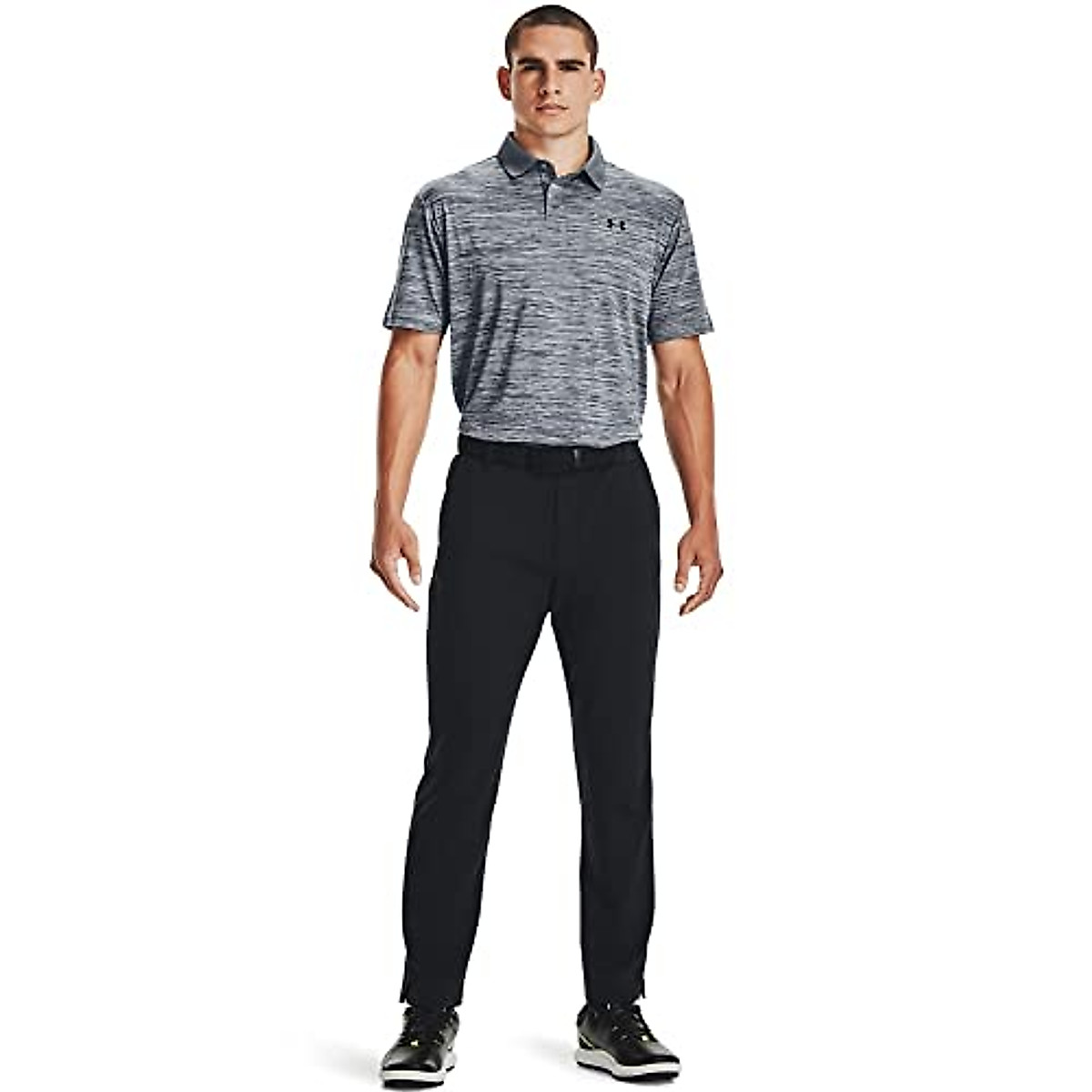 Under Armour Mens Performance 2.0 Golf Polo , Steel (035)/Black , XX-Large