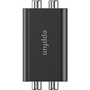 eppfun AV100B Ground Loop Noise Isolator for Car Audio/Home Stereo System, Ground Loop Isolator Cable Separator Noise Filter with 3.5mm RCA Cable