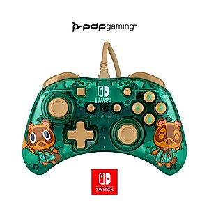Rock Candy Enhanced Wired Power Nintendo Switch Pro Controller, Licensed Nintendo Switch Accessories/Switch Lite/OLED Compatible, Durable Ergonomic Non-Slip Joystick Timmy & Tommy Animal Crossing