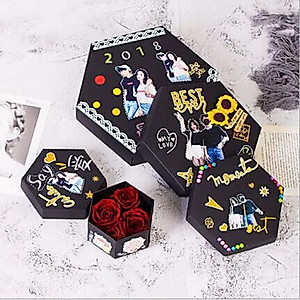 ECTY Creative Explosion Box -Scrapbook DIY Photo Album Box for Birthday Anniversary Valentine Day Wedding(Upgrade Version).