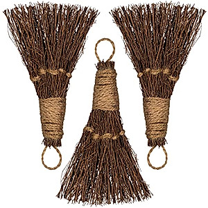 Cinnamon Broom 6" - Cinnamon Broomstick Scented 3 Pack -Mini Broom - Witches Broom Decor for Halloween - Cinnamon Broomstick - Mini Broomstick
