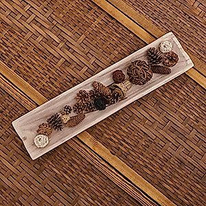 Uziass Wood Dough Bowl, 27.75” Hand Carved Wooden Dough Bowls for Decor Rustic Decorative Wood Dough Bowl Long Wood Dough Bowl for Dining Table Centerpiece Living Room Countertop Home Kitchen Decor