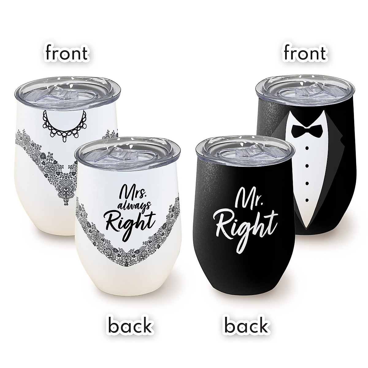 Giveena Wedding Gift For Couple 2024 Unique - Stainless Steel Wine Tumbler & 55x70 inch Fleece Blanket Bridal Shower Gifts - Cool Newlyweds Gifts & Christmas Presents For Newlyweds - Bride To Be Gifts