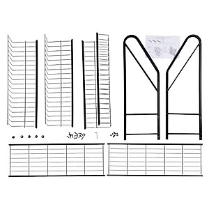 JAJADAH Kids Bookshelf, Large Black Bookcase, Large Capacity Books Toys Organizer for Studio/Den/Craft Room & Mailroom (Black)