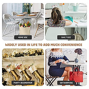 WINOMO 6pcs Purse Clip for Table Zinc Alloy Decorative Handbag Table Hook Holder Bag Hanger Under Counter Handbags Hook for Tabletop Desk Fireplace Bar Restaurant