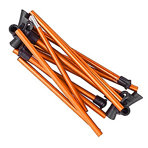 Aluminum Alloy Portable Chair, Compact Outdoor Chair Nylon Mesh Aluminum Frame Small After Folding Simple Operation for Camping(Orange)