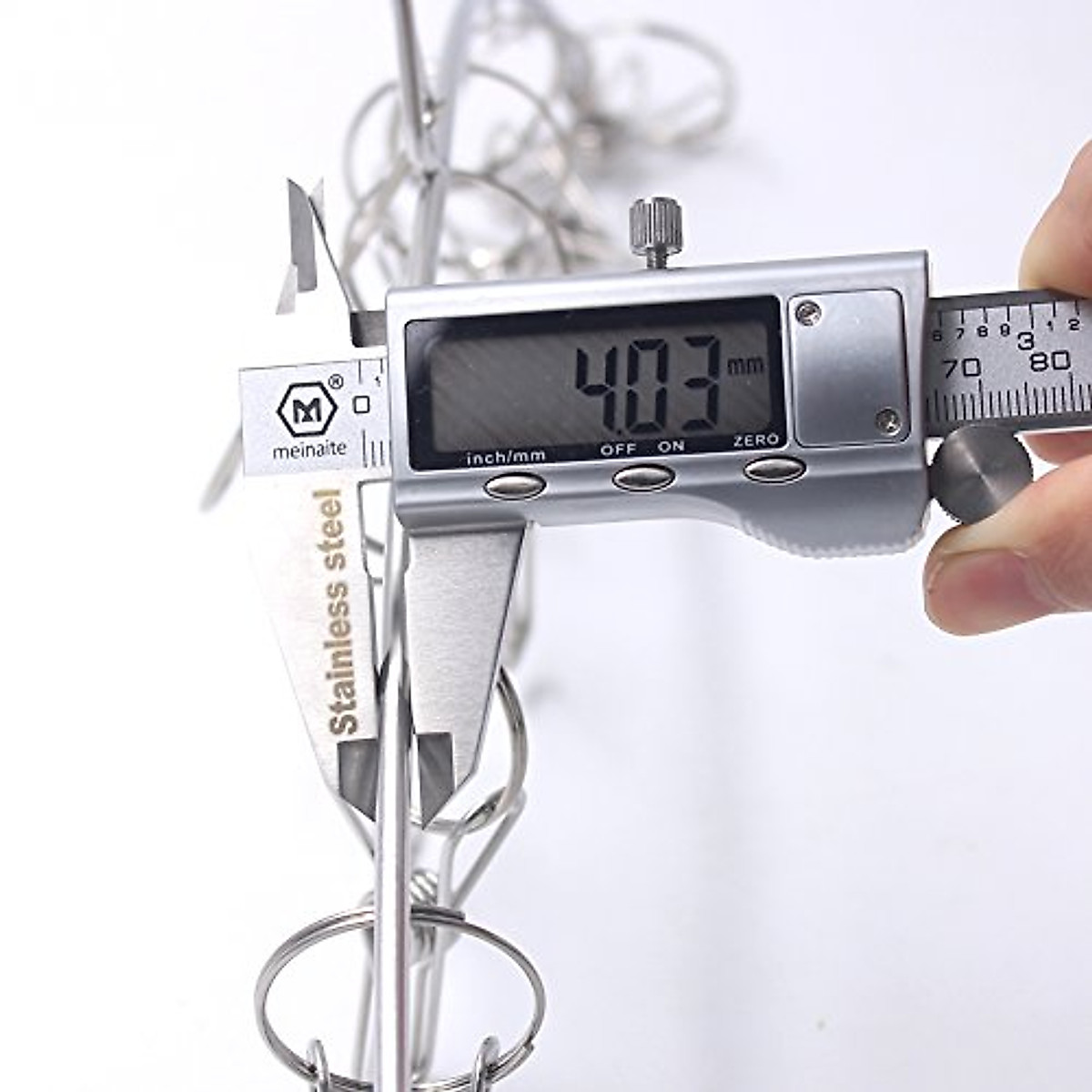 Z ZICOME 2 Pack Stainless Steel Hanging Drying Rack Clothes Hanger with 10 Clips for Drying Small Items, Socks, Underwear, Diapers, Bras, Baby Clothes, Towels, Face Masks, Gloves