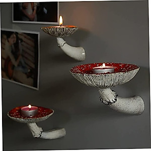 Eaarliyam Wall Shelves, Mushroom Hanging Shelf, Wall Floating Shelf, Resin Storage Shelves Ornaments for Bedroom Living Room Bathroom (Size: M)
