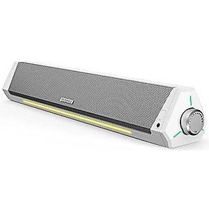 Computer Speakers, Bluetooth Computer Soundbar, HiFi Stereo, 3.5mm Aux-in Connection, USB Powered Computer Speakers for Desktop Monitor, PC, Laptop, Tablets