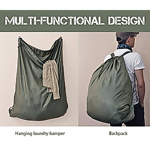 iwill CREATE PRO Laundry Tote Backpack, Heavy Duty Laundry Storage Bag for Laundromat, College Dorm Room, Black