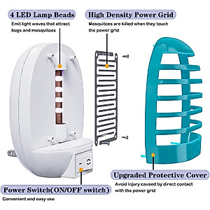 Hywean 6 Pack Plug in Bug Zapper Indoor for Flying Insect Mosquito, Electronic Mosquito Zapper Gnat Traps with LED Light for Patio