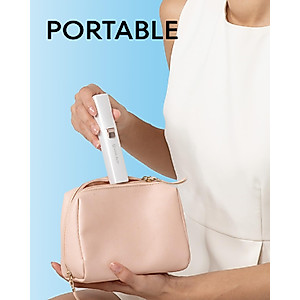 VOGCREST Hair Trimmer, 2 in 1 Facial Hair Remover & Eyebrow Trimmer for Women - Rechargeable, Portable, LED Light (White)