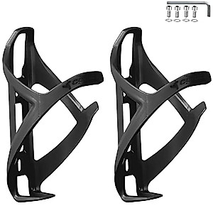 corki Cycles Bike Water Bottle Holder, Right Side Load Bicycle Water Bottle Cage for Road & Mountain Bikes Black 2-Pack