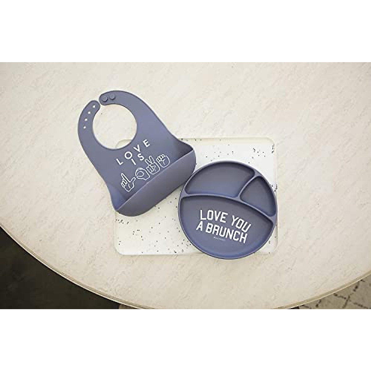 BELLA TUNNO Wonder Plate - Silicone Suction Plates For Baby and Toddler Plates, Microwave and Dishwasher Safe Food-Grade BPA Free Silicone, Love Brunch One Size WP33