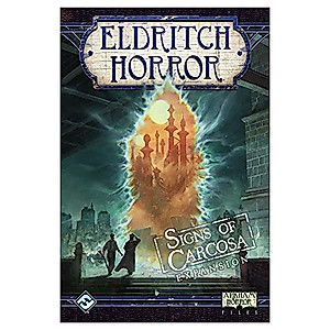 Eldritch Horror Signs of Carcosa Board Game EXPANSION | Mystery Game | Cooperative Board Game for Adults and Family | Ages 14+ | 1-8 Players | Avg. Playtime 2-4 Hours | Made by Fantasy Flight Games