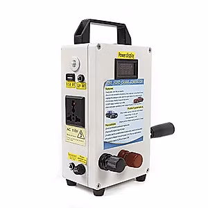 Hand Crank Generator, 150W Portable Generator Hand Crank Charger Generator Emergency Power Supply USB Vehicle Charging Generator for Outdoor Travel Camping Hiking