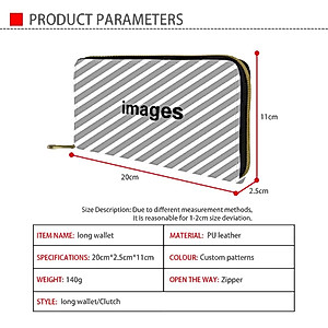 Advocator Women Fashion Leather Long Zipper Wallet Sloth Print Clutch Bag Purse Credit Card Holder