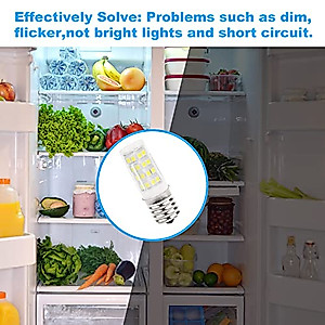 Kscjdg KEI D28A KEL2811 Refrigerator Light Bulb for Frigidaire Kenmore Crosley Refrigerator LED Bulb 5304517886-2Pack