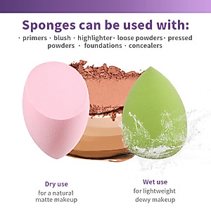 UCANBE Makeup Setting Spray + Face Primer + Make Up Sponge, Gel-Based Hydrating Primer, Lightweight, Long Lasting Matte Finishing Spray,Beauty Blender Set