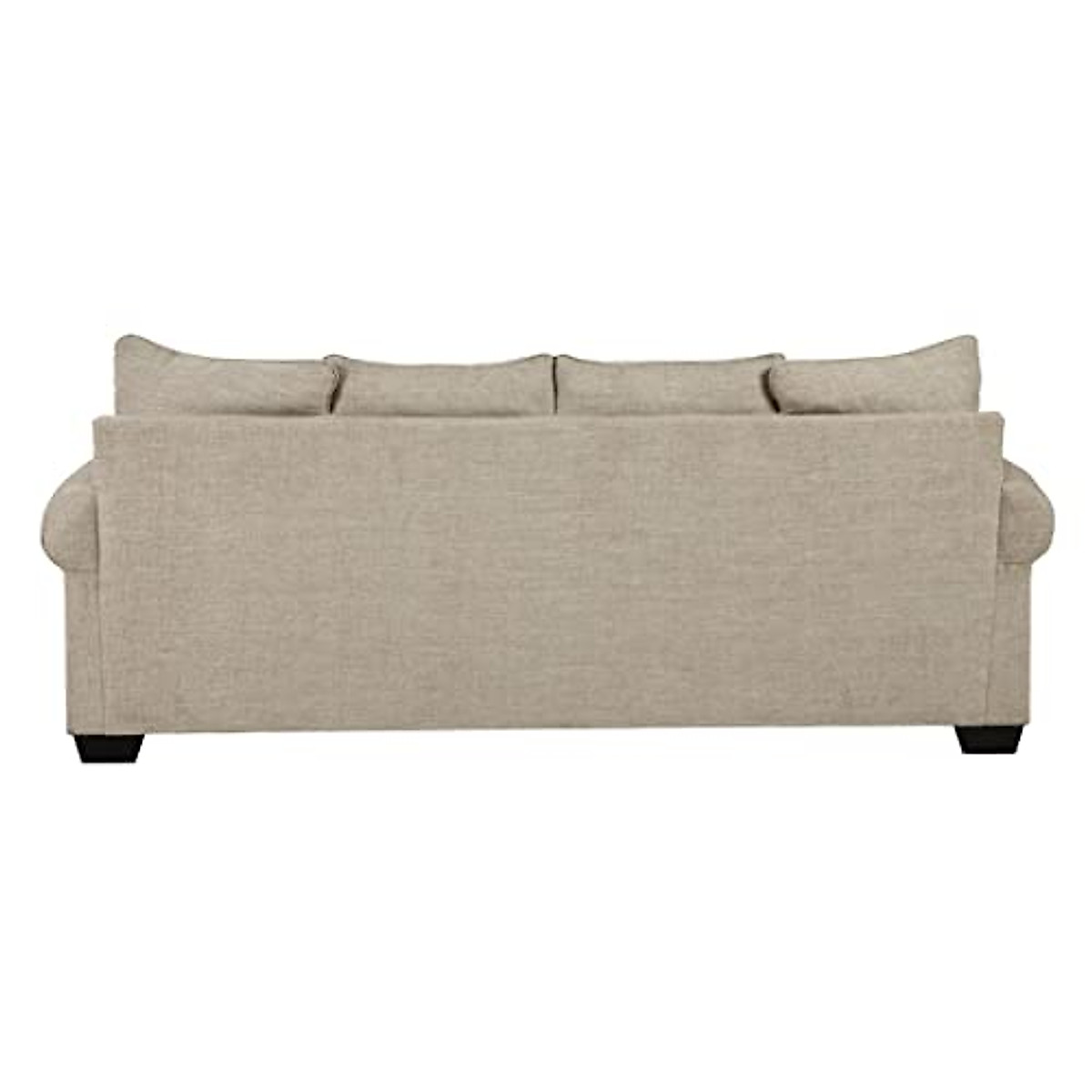 Signature Design by Ashley Zarina New Traditional Queen Sofa Sleeper with Nailhead Trim and 5 Accent Pillows, Beige