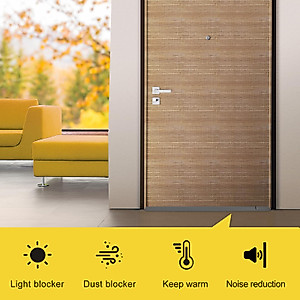 fowong Door Draft Stopper Double Side Adjustable Seal Bottom of Doors 30" to 36" Noise Blocker Cover Gap up to 1.5" Soundproof Interior Front Draft Guard Grey