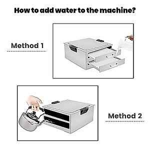 FERRISA Cantonese Rice Noodle Rolls Machine,430 Stainless Steel Steamed Vermicelli Roll Steamer Machine,2 Grid Drawer Pull Layer, Rice Milk Furnace Cooking Chinese Cuisine Guangdong Recipes Cookware