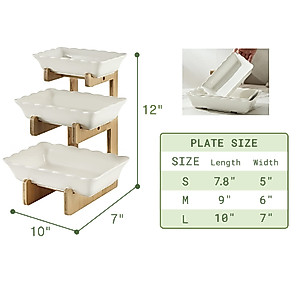 3 Tier Ceramic Fruit Bowl, Large Fruit Basket for Kitchen, White Storage Bowls for Kitchen and Home Decor
