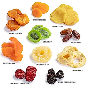 Dried Fruit Favorites on Apple Shape Bamboo Tray, Converts to Bowl for Birthday, Thank You, Corporate Gifts by Blue Bow Gourmet