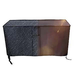 Flymer Patio Deck Box Cover Waterproof 50 Inch, All Season Outdoor Furniture Cover, Black