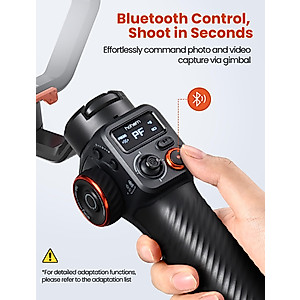 hohem iSteady MT2 Kit Gimbal Stabilizer for Camera, 3-Axis Gimbal for Mirrorless/Pocket/Action Camera/Smartphone, AI Tracker, Magnetic Fill Light Stabilizer, Available for Canon/Nikon/Sony